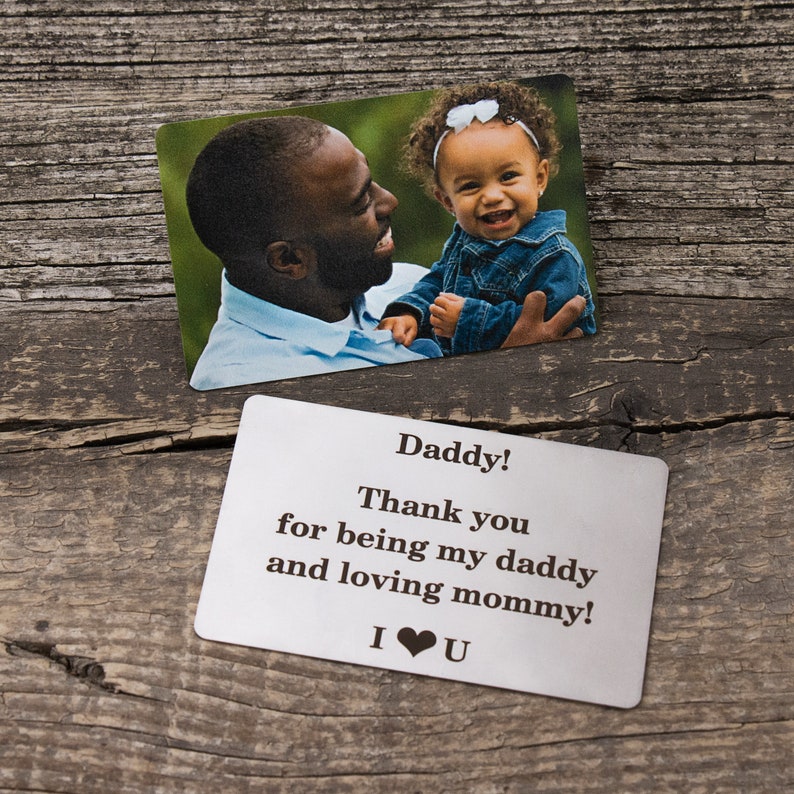 Dads Day Gifts - Personalized Men's Wallet Photo Card, Fathers Day ...