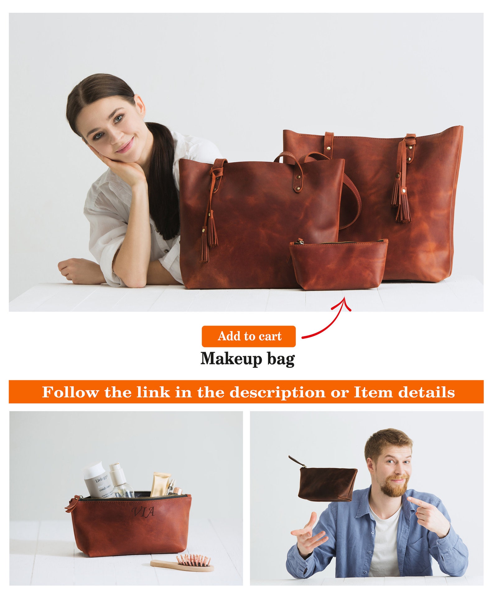Copper LEATHER Tote Bag Crossbody Leather Bag Leather - Etsy