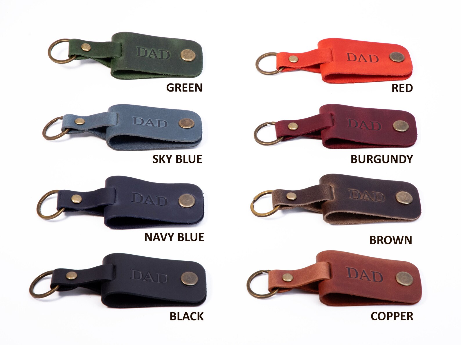 Leather Key Holder Engraved Photo on Metal Keychains 3 Year - Etsy