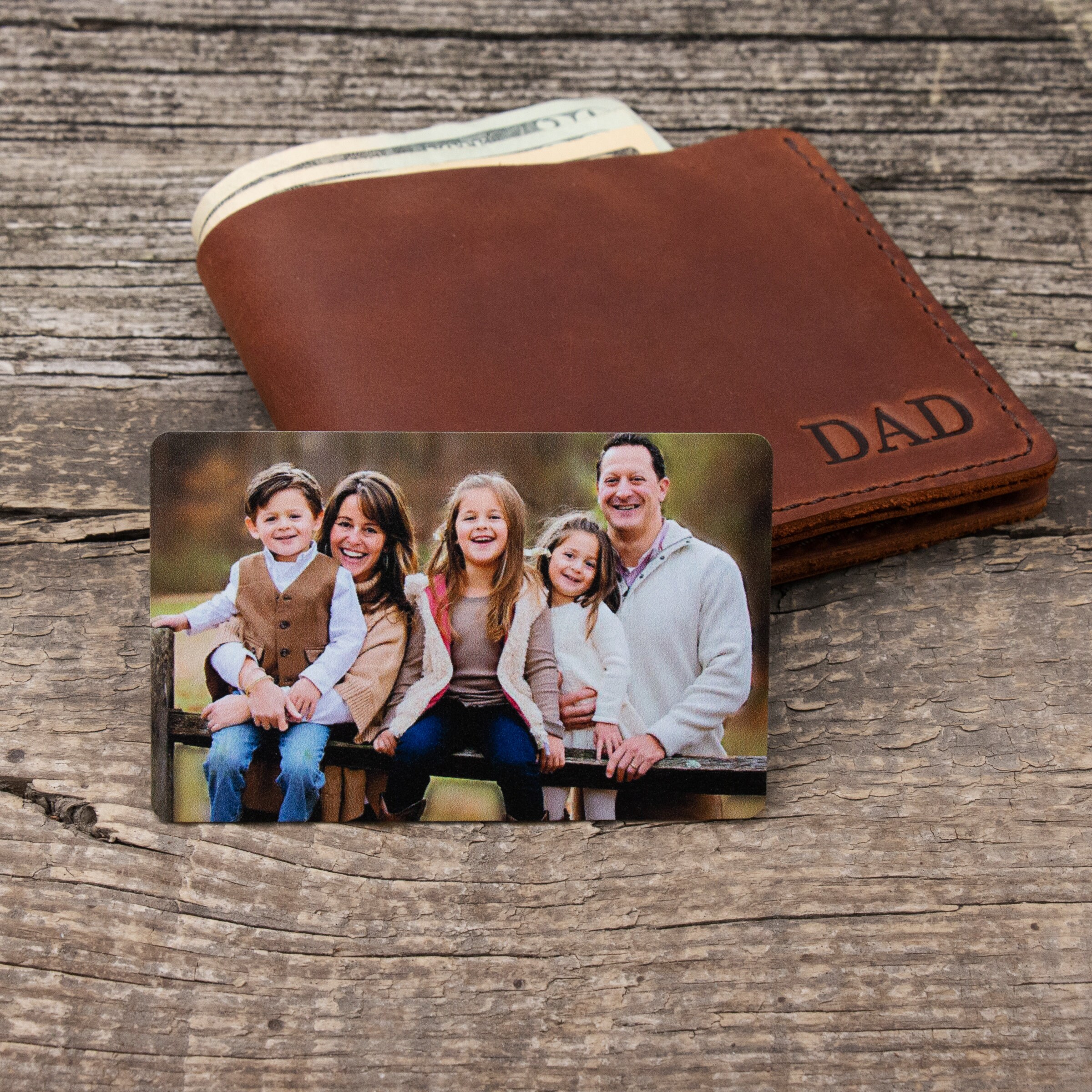 Engraved Photo on Metal Wallet Insert Boyfriend Wallet Card | Etsy