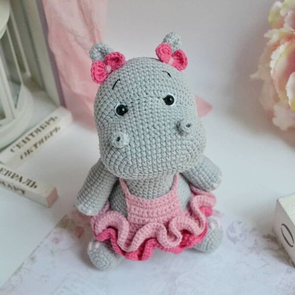 Crochet Hippo - Etsy