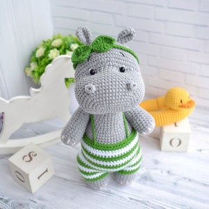 Summer Hippo, Summer Stuffer Toy, Heatwave Hippo, Crochet Swimmer Doll ...