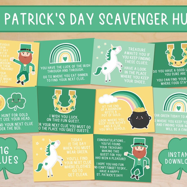 St Patricks Day Scavenger Hunt - Etsy