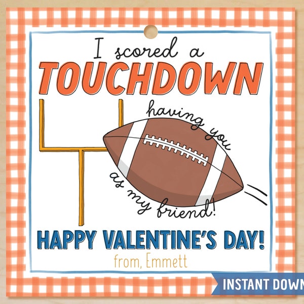 Football Valentine - Etsy