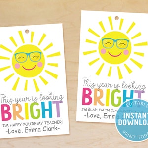 This Year is Looking Bright Tags Back to School Gift Tag - Etsy
