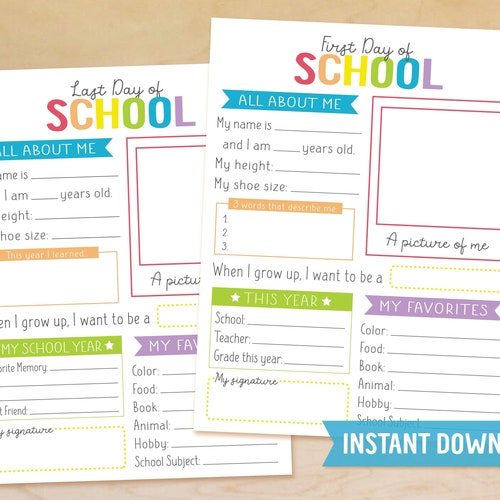 First Day of School Interview Back to School Printable - Etsy