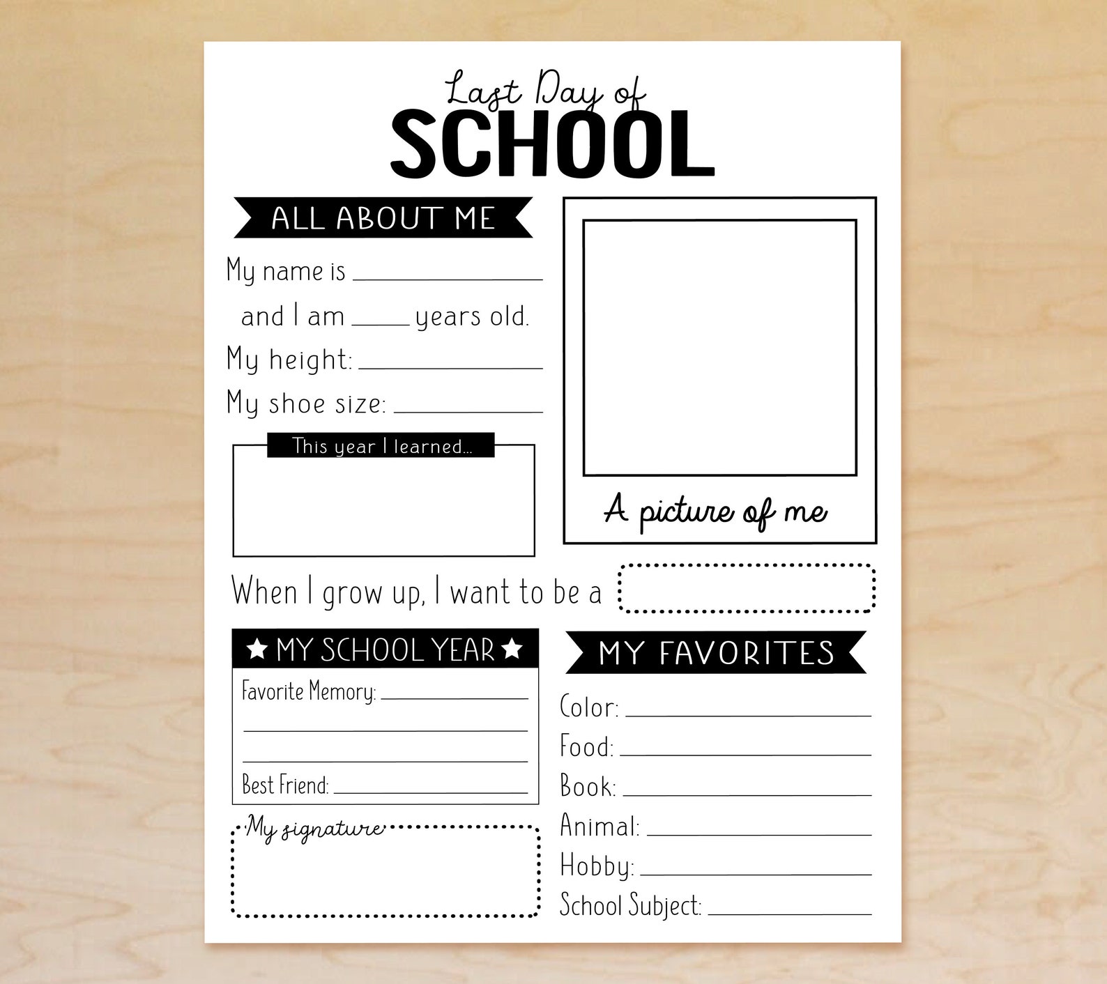Back to School Interview, First Day of School Activity, Printable ...