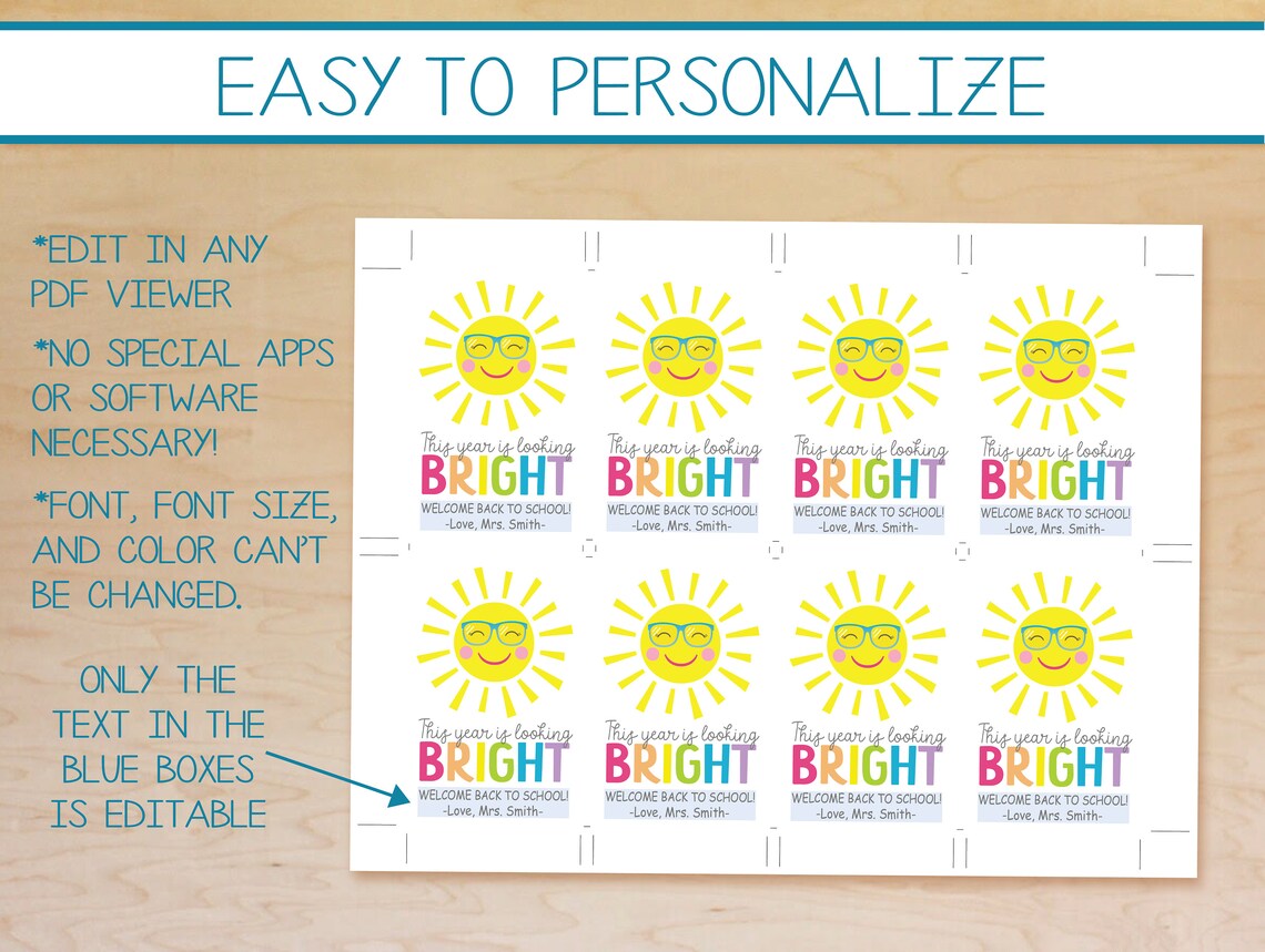 Back to School Gift Tags This Year is Looking Bright Welcome | Etsy