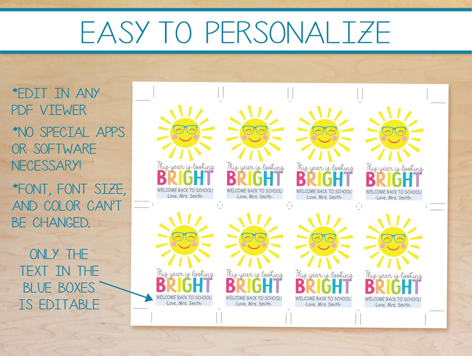 Back to School Gift Tags This Year is Looking Bright Welcome | Etsy