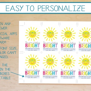 Back to School Gift Tags, This Year is Looking Bright, Welcome Back ...