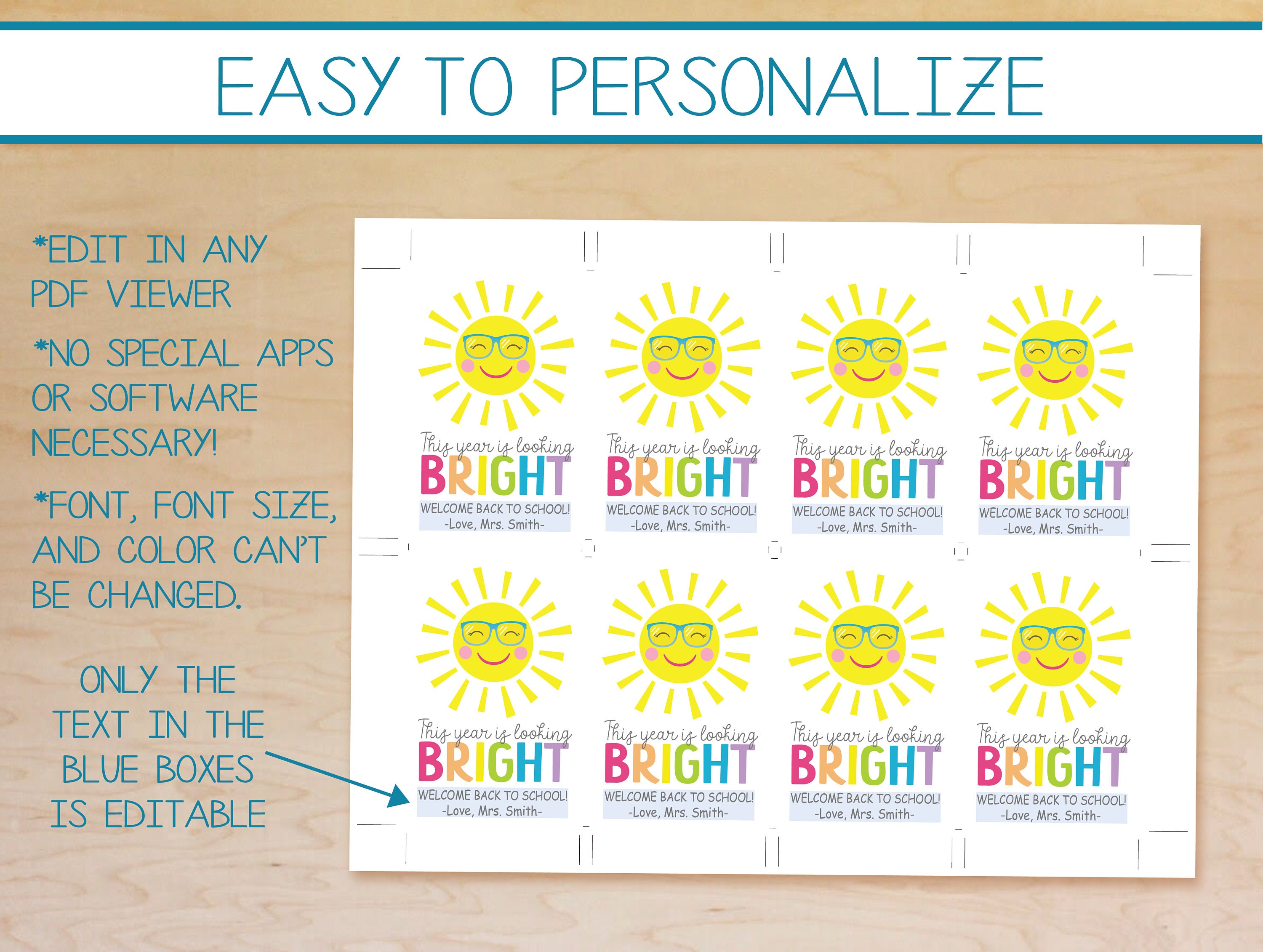 Back to School Gift Tags This Year is Looking Bright Welcome - Etsy