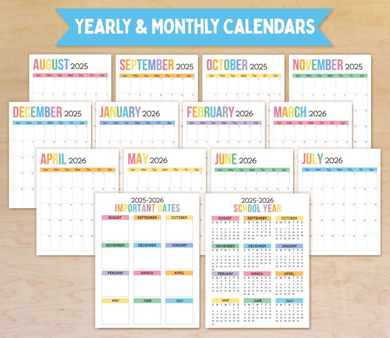 Editable School Planner for Kids, 2025-2026 Student Planner, Printable ...