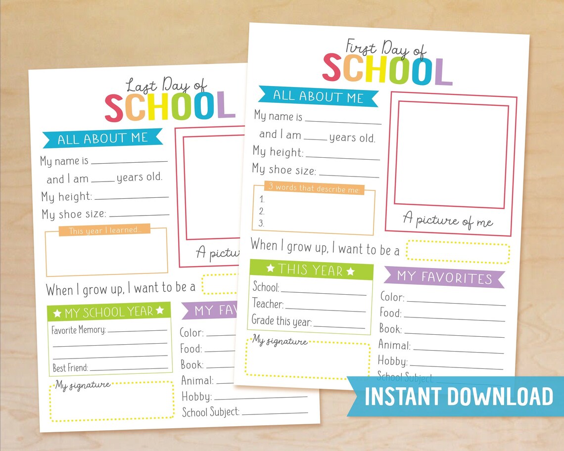 First Day of School Interview Back to School Printable - Etsy