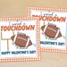Football Valentine Tags, Football Valentines Day Cards, Classroom ...