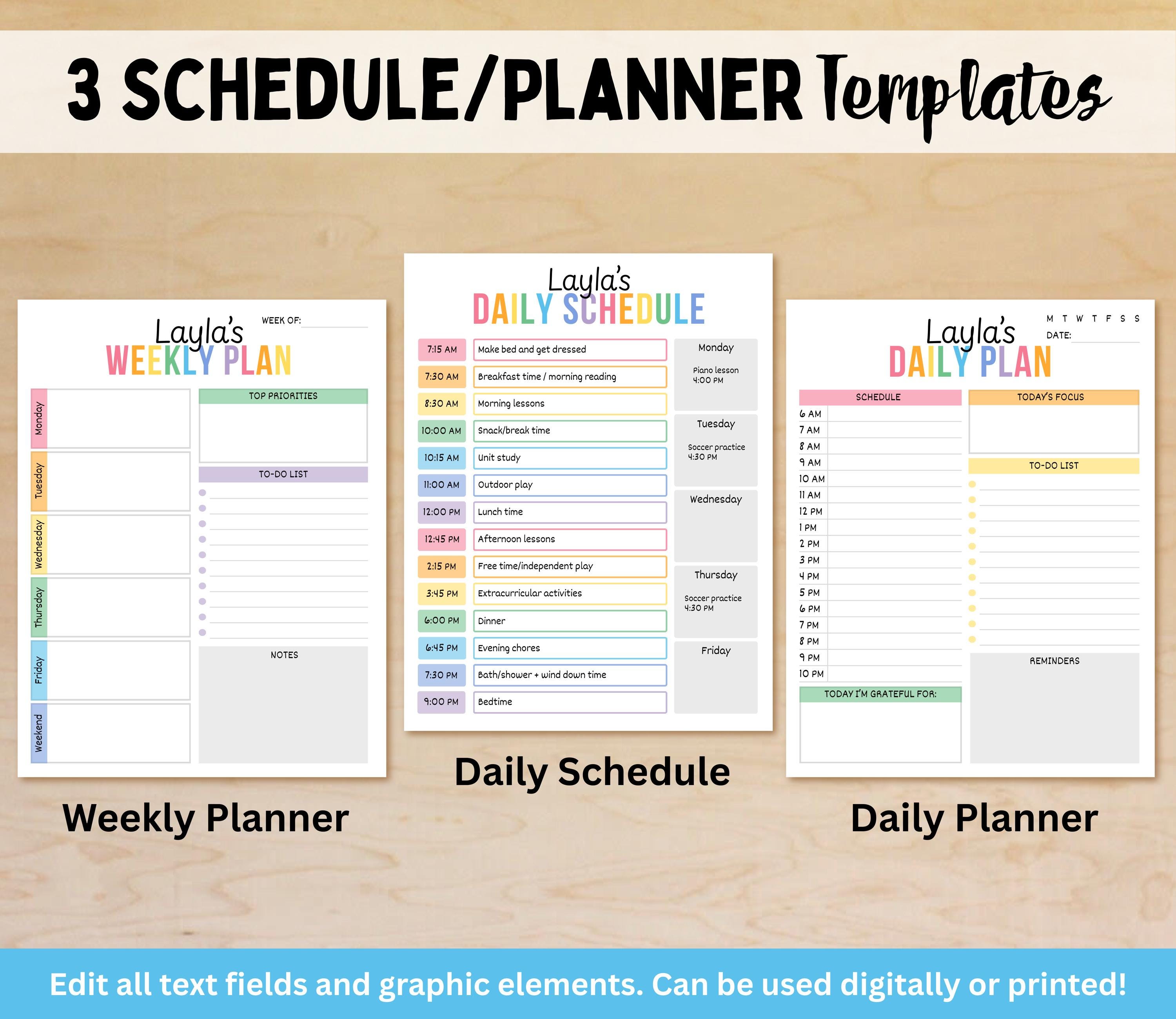 Editable Kids Chore Chart and Behavior Chart Bundle, Responsibility ...