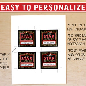 Movie Teacher Appreciation Printable, Teacher Movie Night Gift, Popcorn ...