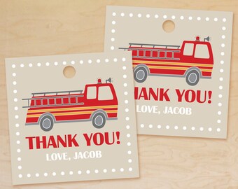Fireman Party Favor Tags Fireman Favor Tags Printable - Etsy