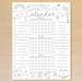 Printable Spring Calendar Poster, Spring Activities Calendar, Spring ...