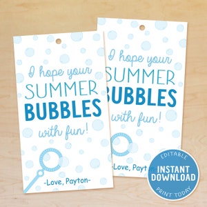 Hope Your Summer Bubbles With Fun, End of the Year Tag, Summer Break ...