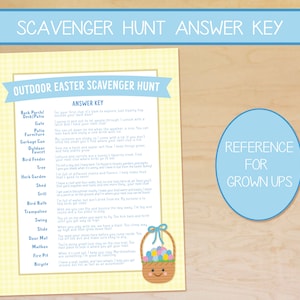 Outdoor Easter Scavenger Hunt Clues, Easter Egg Hunt Clue Cards, Easter ...