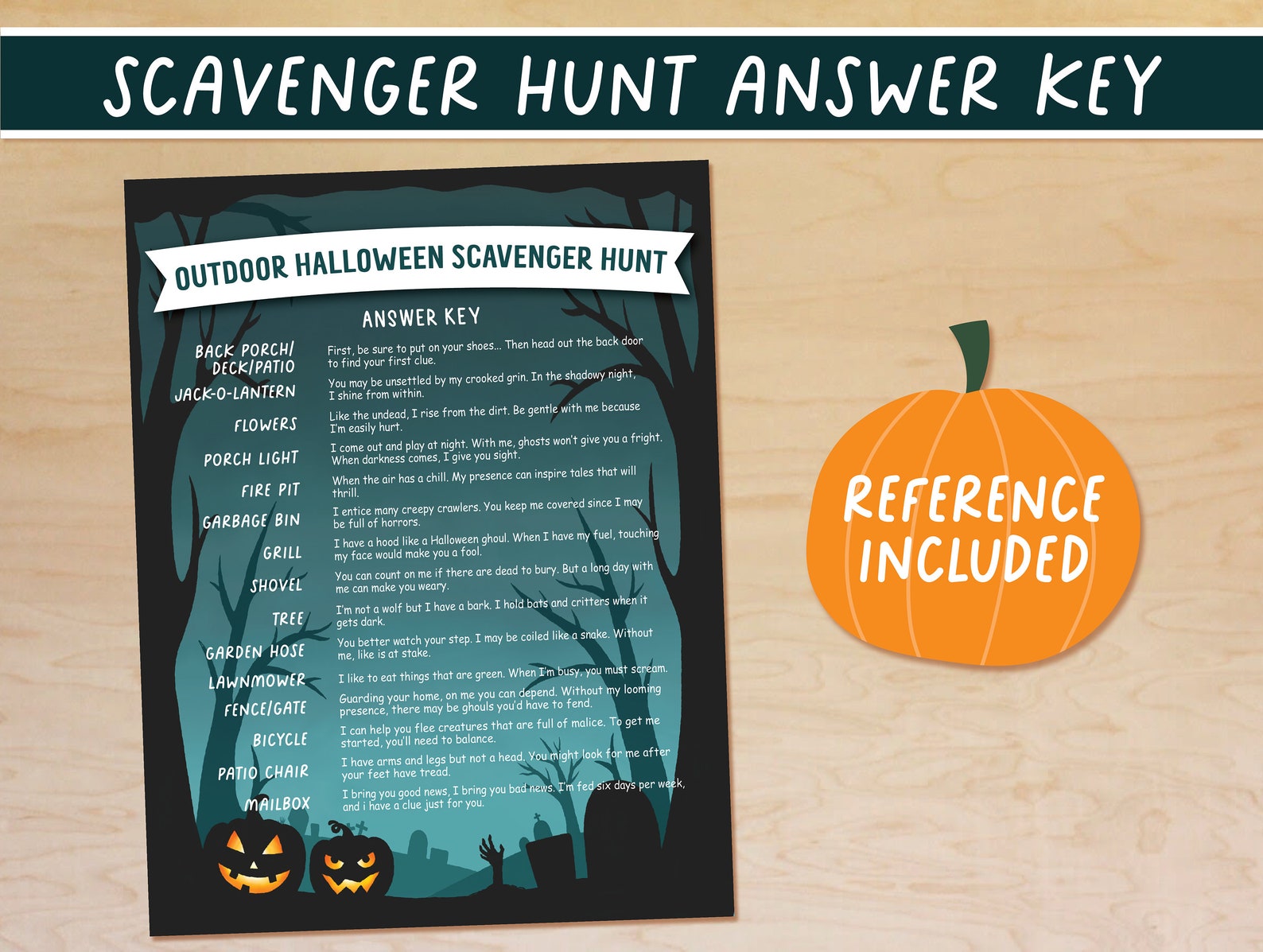 Halloween Scavenger Hunt for Teens, Challenging Scavenger Hunt, Outdoor ...