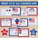 4th of July Indoor Scavenger Hunt Clue Cards Fourth of July - Etsy