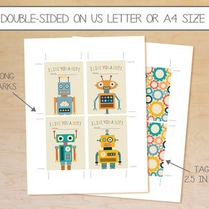 Robot Valentine INSTANT DOWNLOAD, Printable Valentine, Classroom ...