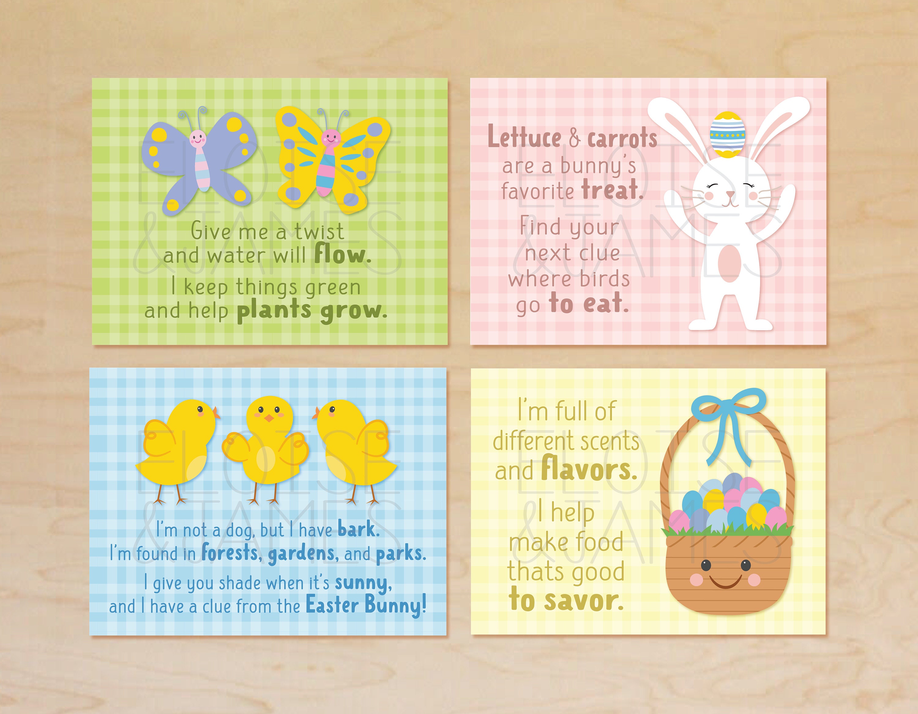 Outdoor Easter Scavenger Hunt Clues Easter Egg Hunt Clue - Etsy UK