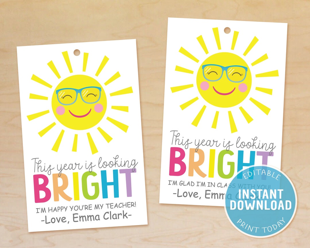 This Year is Looking Bright Tags Back to School Gift Tag - Etsy