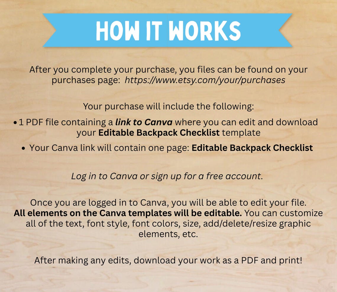 Kids Backpack Checklist, Editable Backpack List, Visual Routine Chart ...