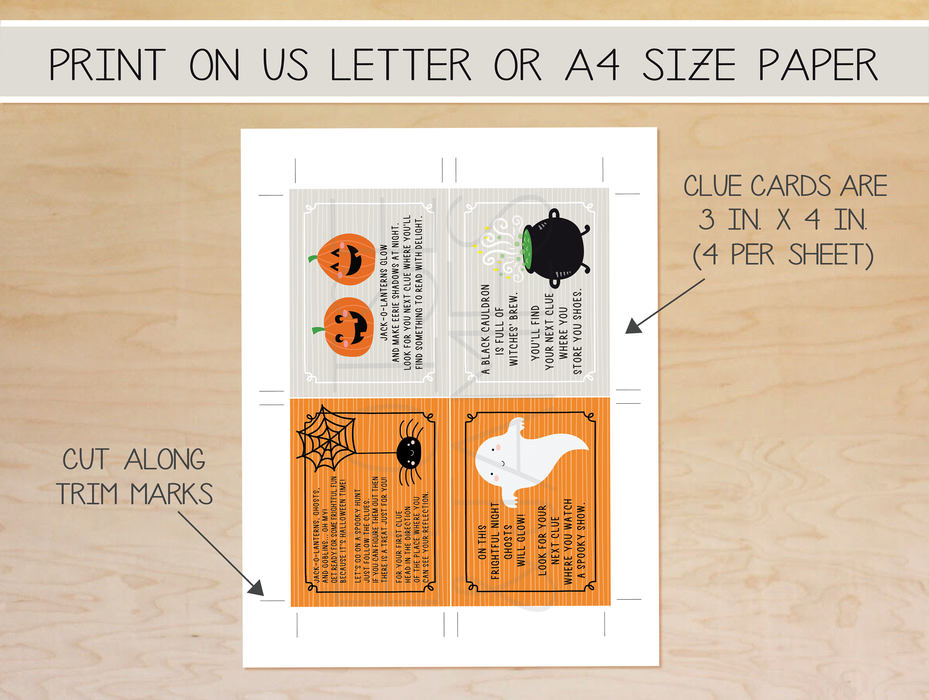 Halloween Scavenger Hunt for Kids Indoor Halloween Treasure | Etsy