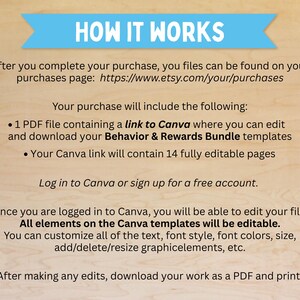 Editable Behavior Chart Bundle for Kids, Rewards and Consequences ...