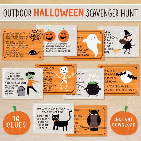 Halloween Scavenger Hunt for Kids - Etsy