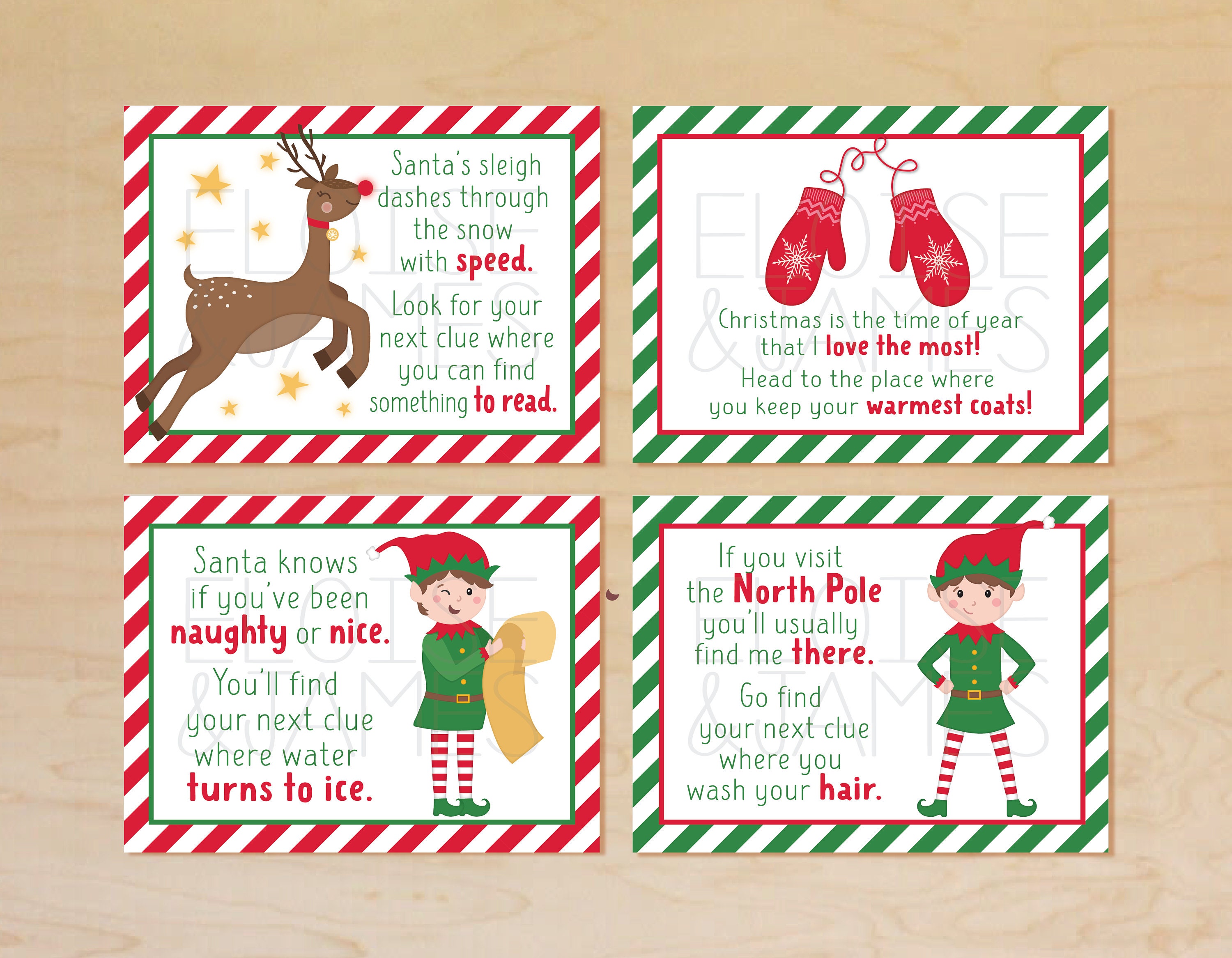 Christmas Scavenger Hunt Elf Treasure Hunt Scavenger Hunt | Etsy