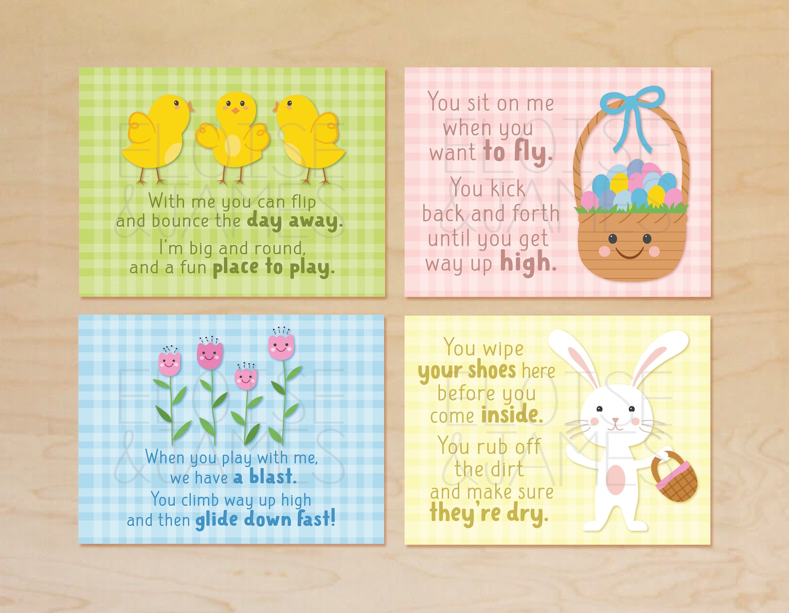 Outdoor Easter Scavenger Hunt Clues, Easter Egg Hunt Clue Cards, Easter ...