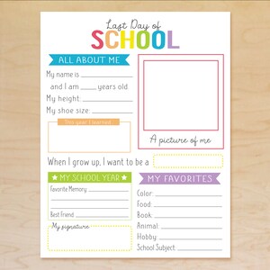 First Day of School Interview, Back to School Printable, Worksheet ...