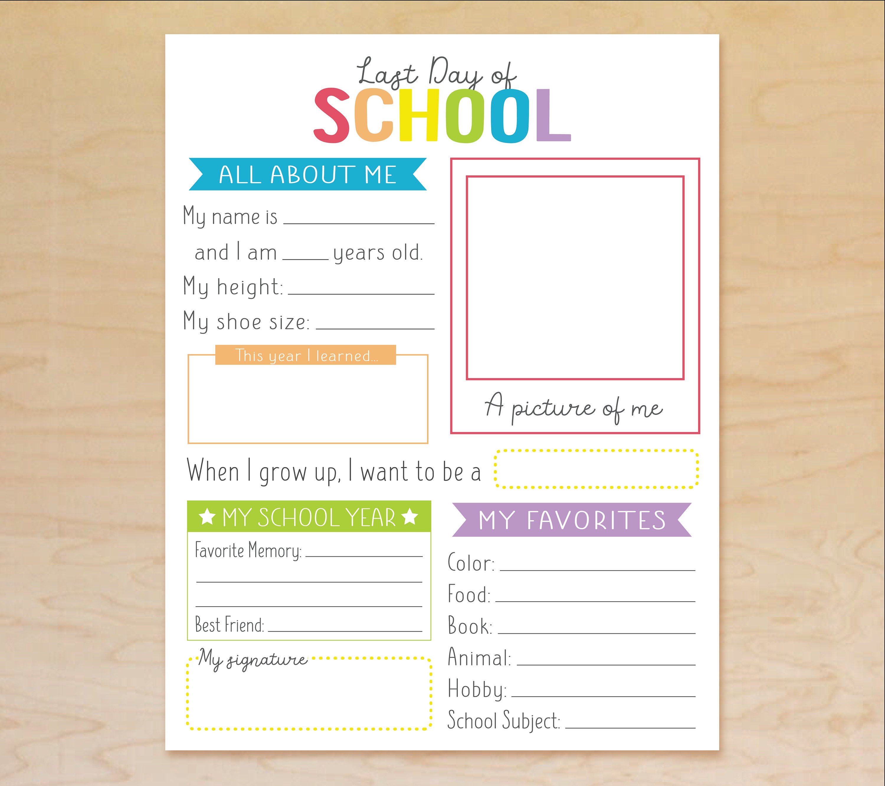 First Day of School Interview Back to School Printable - Etsy