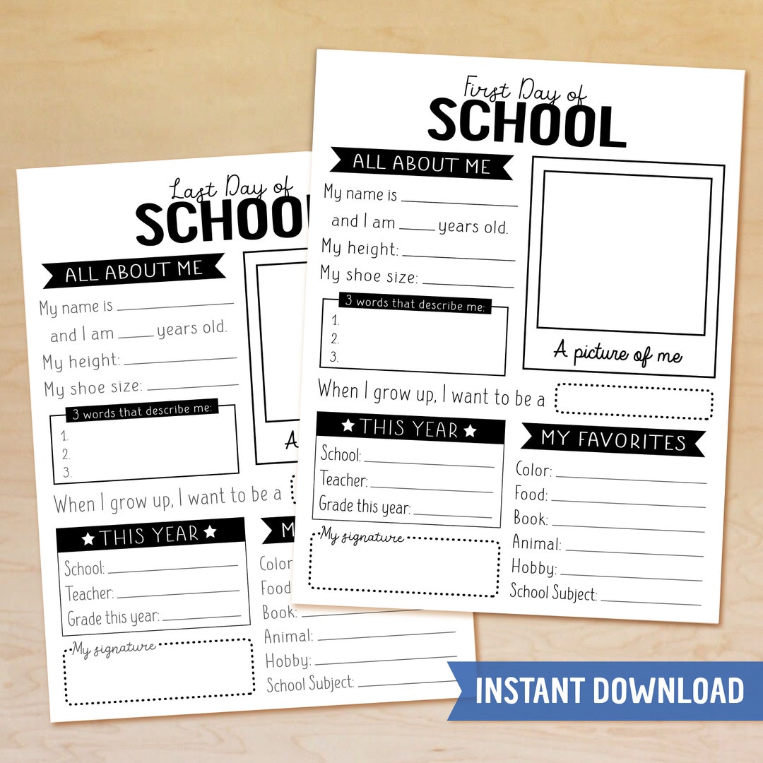 Back to School Interview, First Day of School Activity, Printable ...