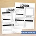 First Day of School Interview, Back to School Printable, Worksheet ...