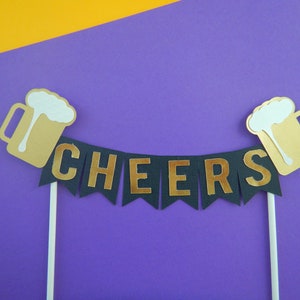 Beer Theme Cake Topper Beer Birthday Party Beer Garland | Etsy