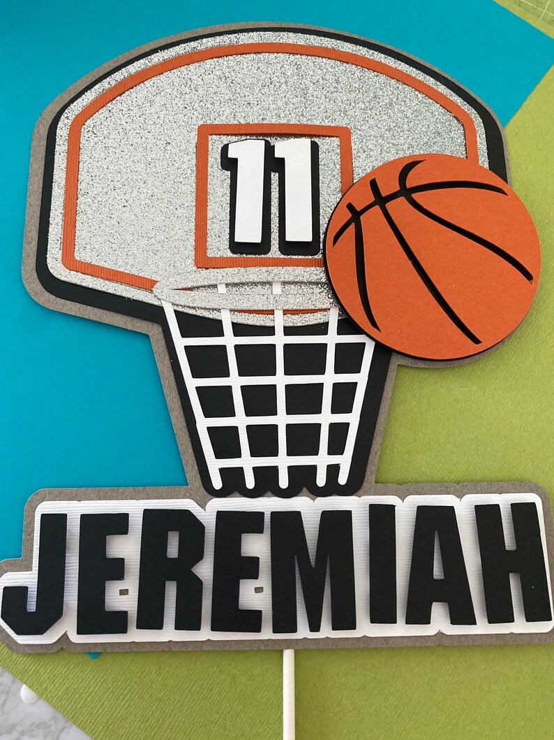 Basketball Cake Topper Basketball Party Basketball Theme - Etsy