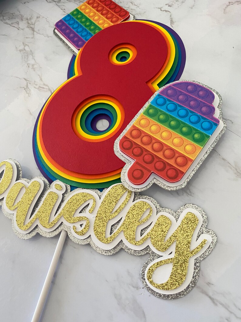 Pop It Cake Topper Pop It Banner Pop It Birthday Decor - Etsy