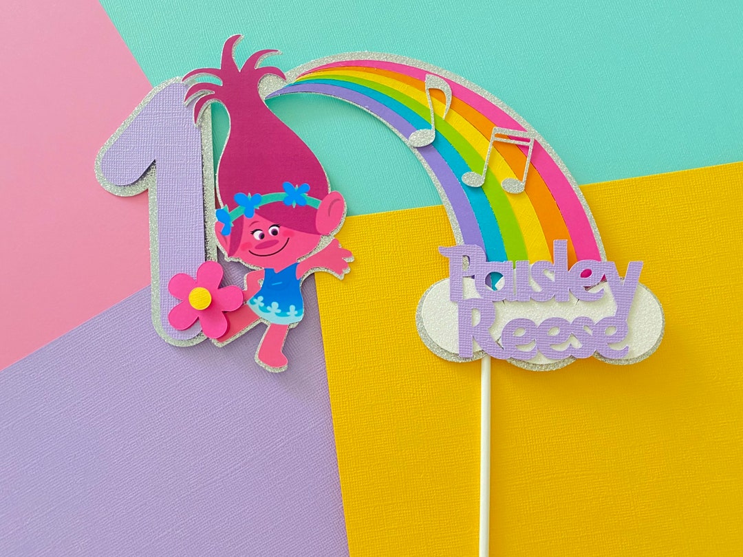 Personalized Trolls Cake Topper, Poppy Cake Topper, Cake Topper ...