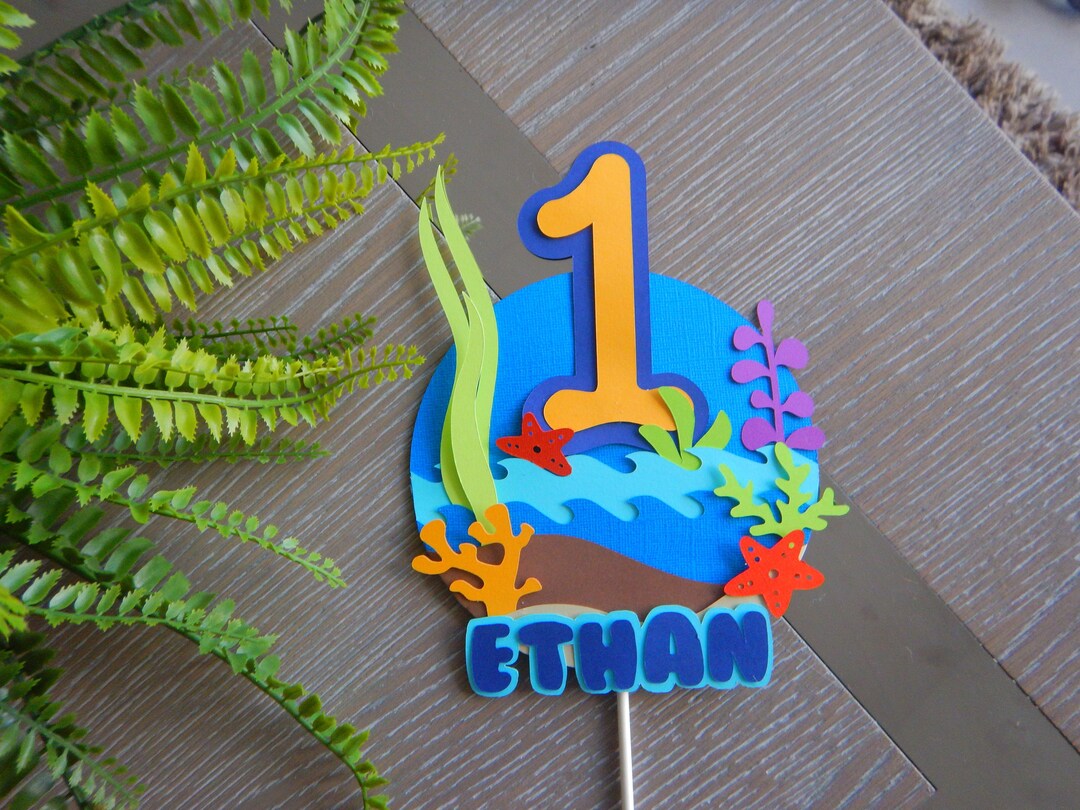 Shark Party, Underwater Cake Topper, Sea Birthday, Under the Sea Cake ...