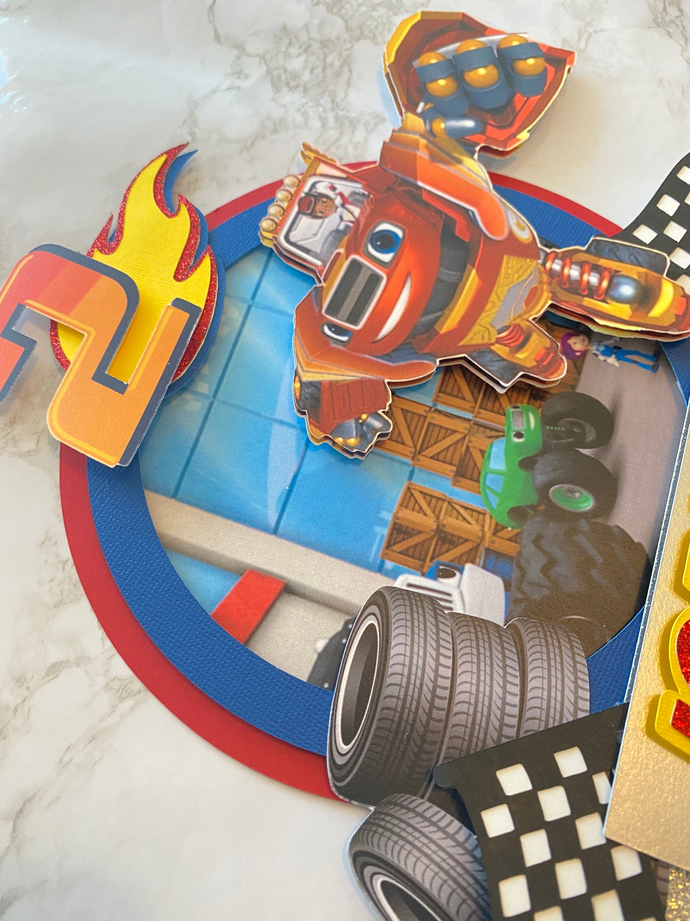 Blaze Cake Topper Blaze and Monster Machine Party Robot - Etsy UK