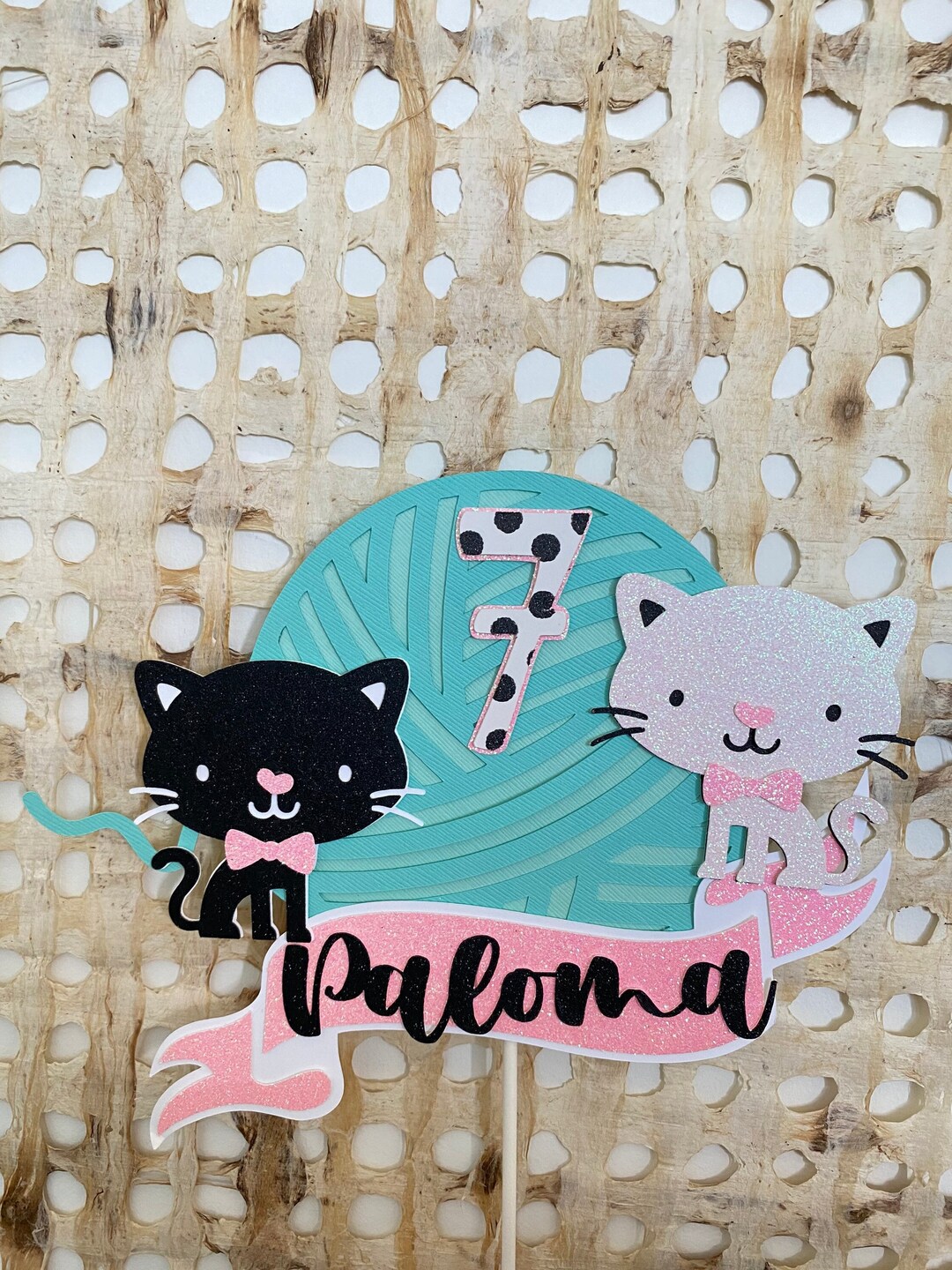 Personalized Kitty Cake Topper: Cat Theme Birthday Decor - Etsy