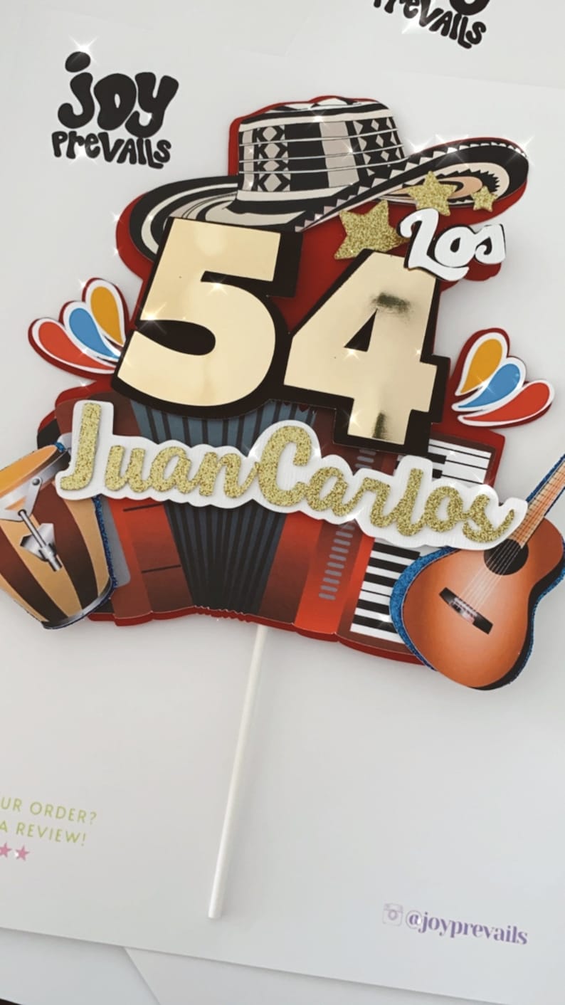Customs Cake Topper Colombian Party - Etsy