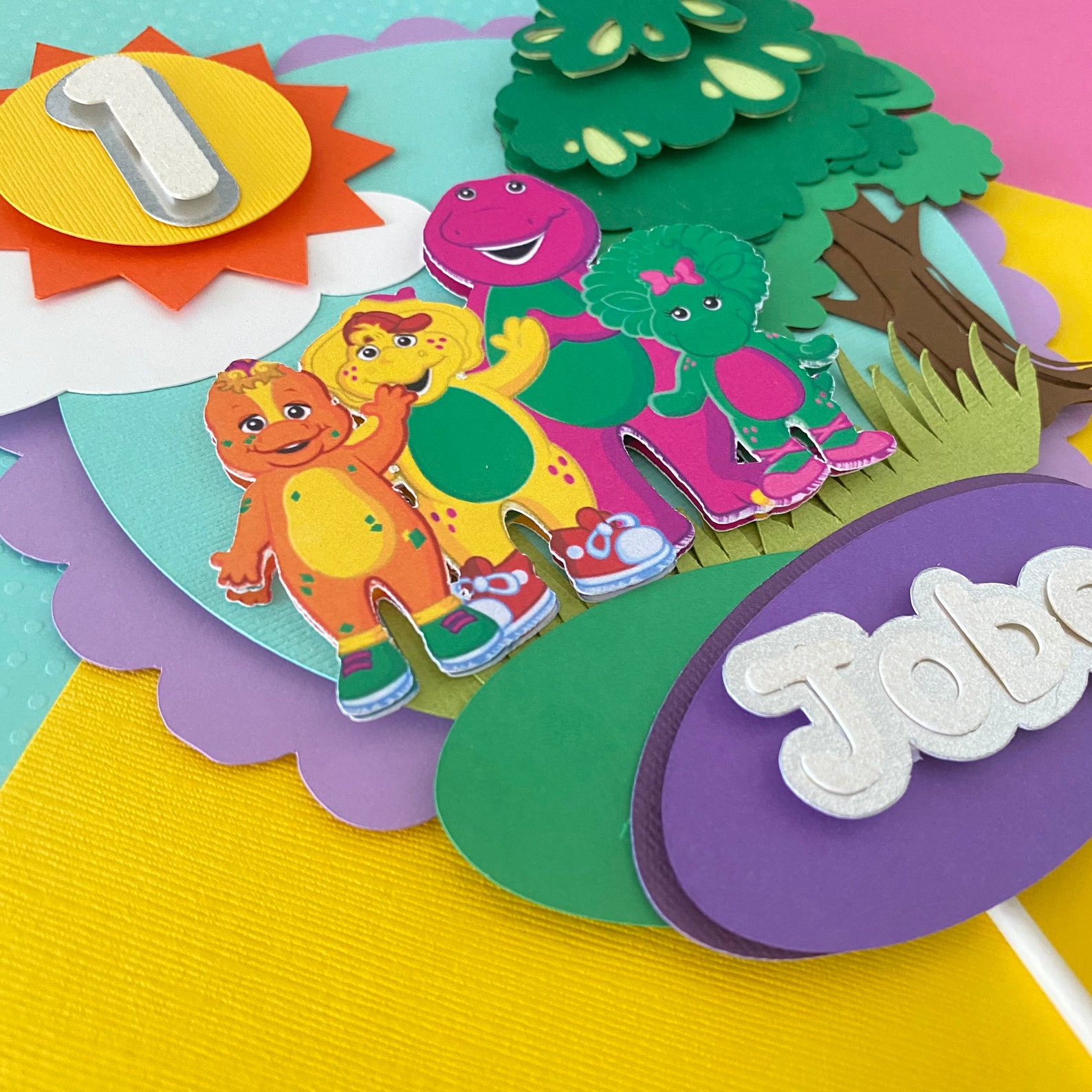 Barney Cake Topper Barney Party Barney Decor | Etsy