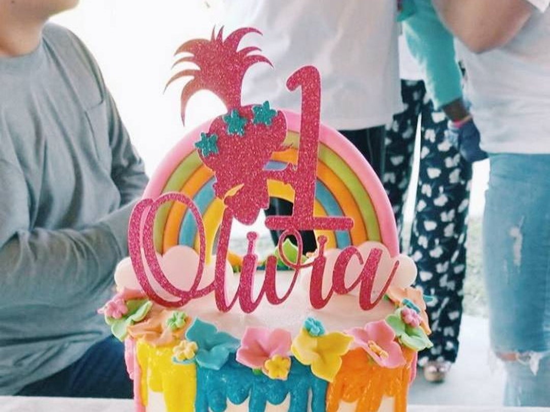 Personalized Trolls Cake Topper, Poppy Cake Topper, Cake Topper ...