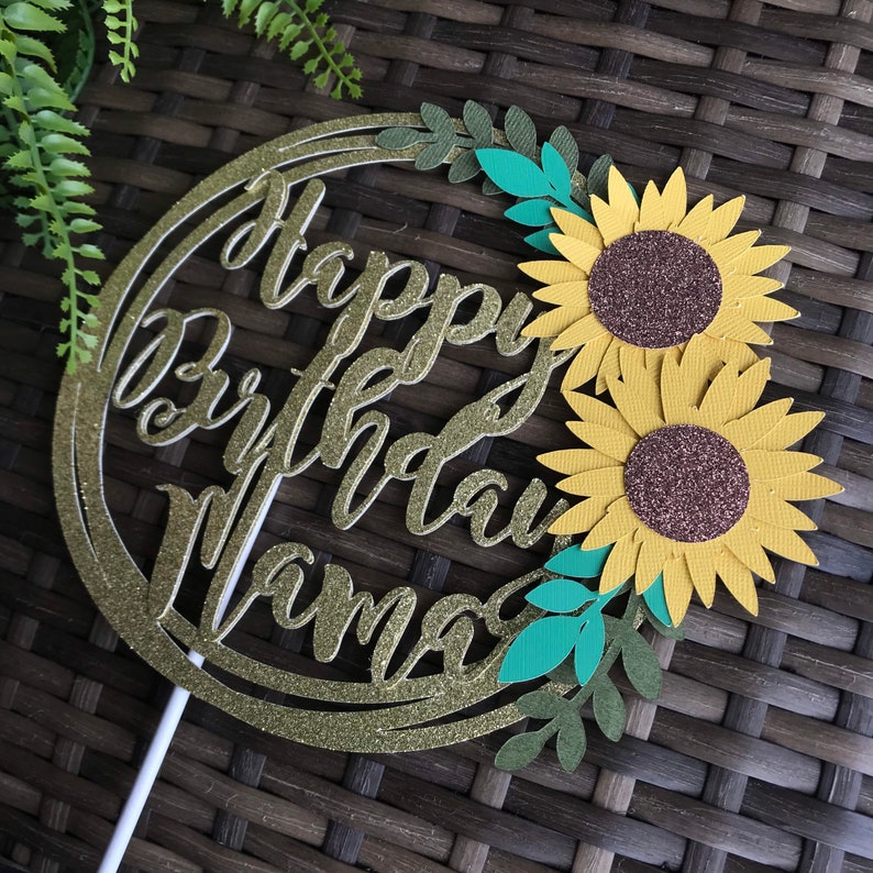 Sunflower Cake Topper Sunflower Party Sunflower Decor | Etsy